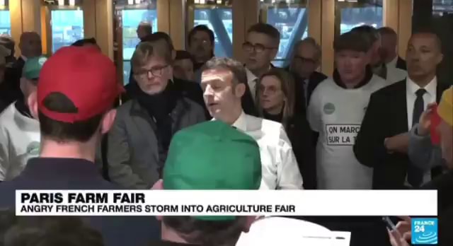 PARIS FARM FAIR ANGRY FRENCH FARMERS STORM INTO AGRICULTURE FAIR - iFunny