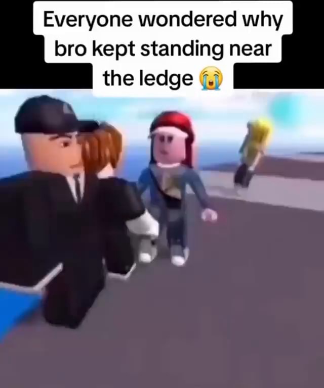 Everyone wondered why bro kept standing near the ledge - iFunny