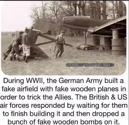 During WWII, the German Army built a fake airfield with fake wooden ...