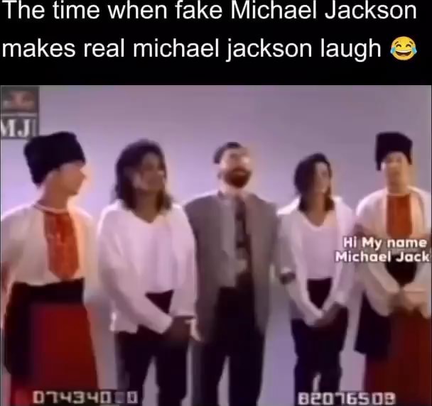 E time when fake Michael Jackson makes real michael jackson laugh I I ...