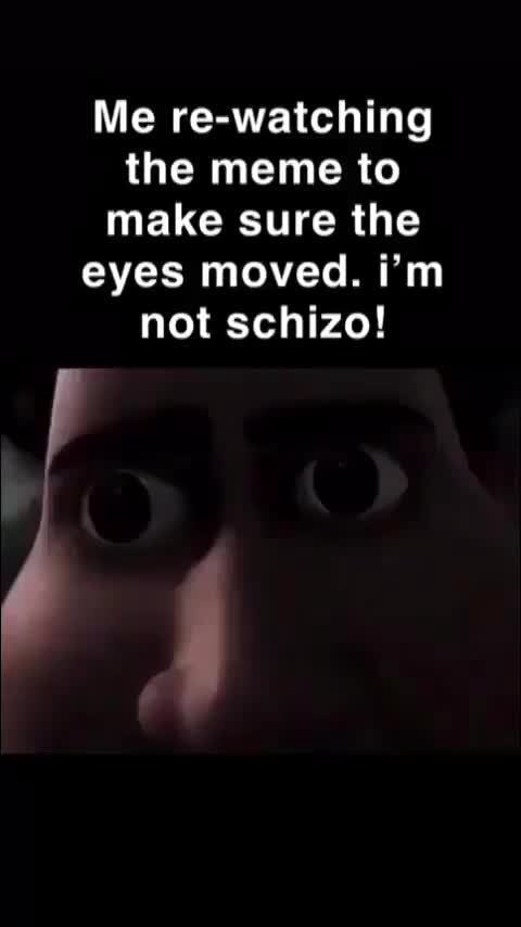 Me re-watching the meme to make sure the eyes moved. i'm not schizo ...