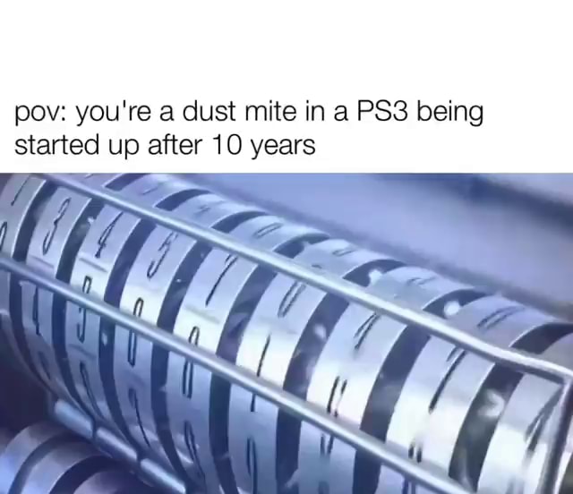 Pov: you're a dust mite in a being started up after 10 years - iFunny