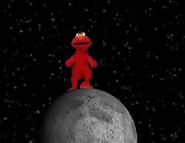 Elmo dances on the moon - iFunny