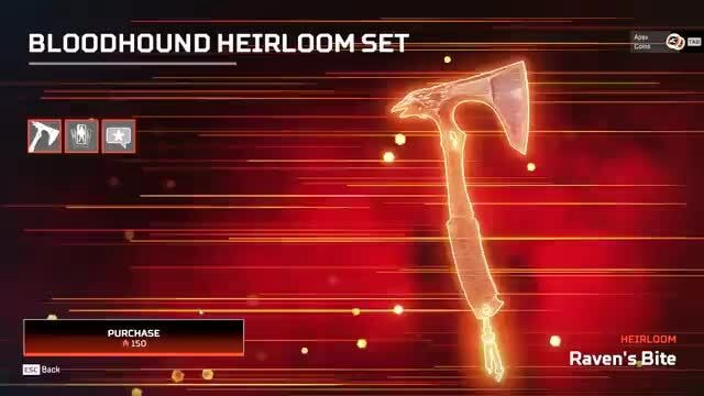 BLOODHOUND HEIRLOOM SET PURCHASE Back HEIRLOOM Raven's Bite - iFunny