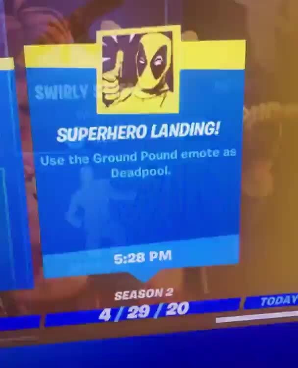 ANIMATED! SUPERHERO LANDING! Use the Ground Pound emote as Deadpool. PM ...