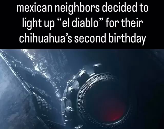 Mexican neighbors decided to light up "el diablo" for their chihuahua's ...
