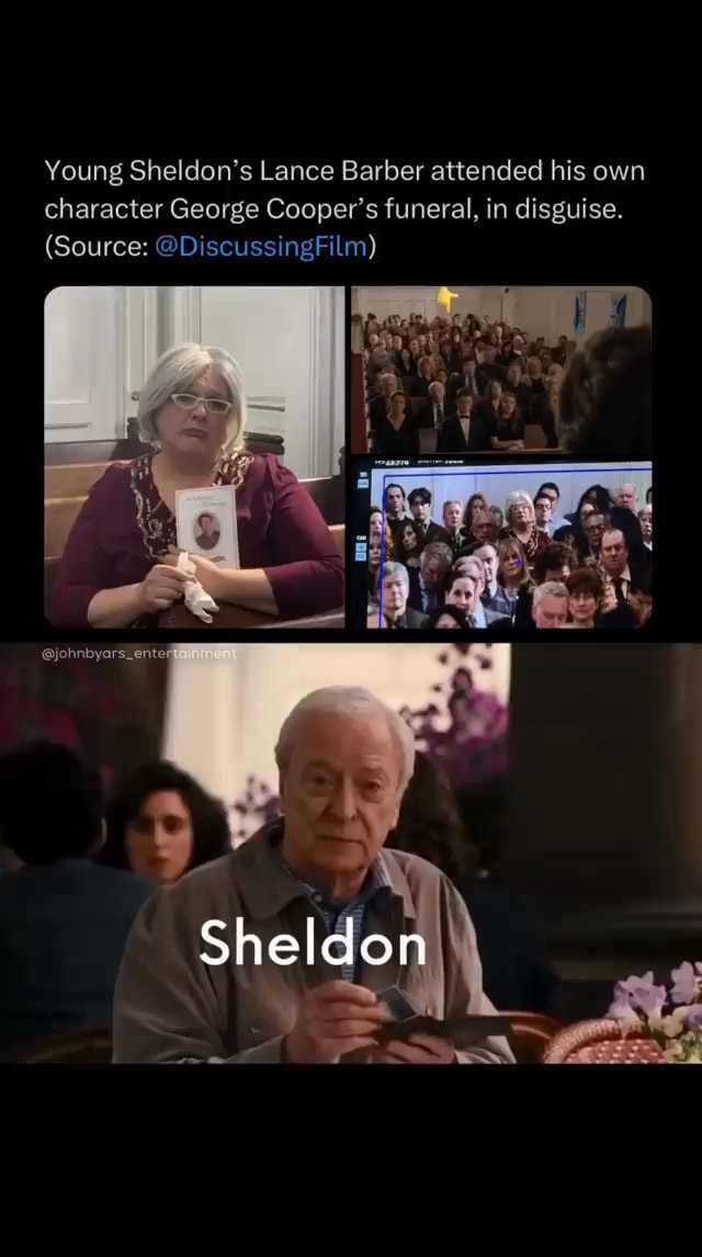 Young Sheldon's Lance Barber attended his own character George Cooper's funeral, in disguise ...