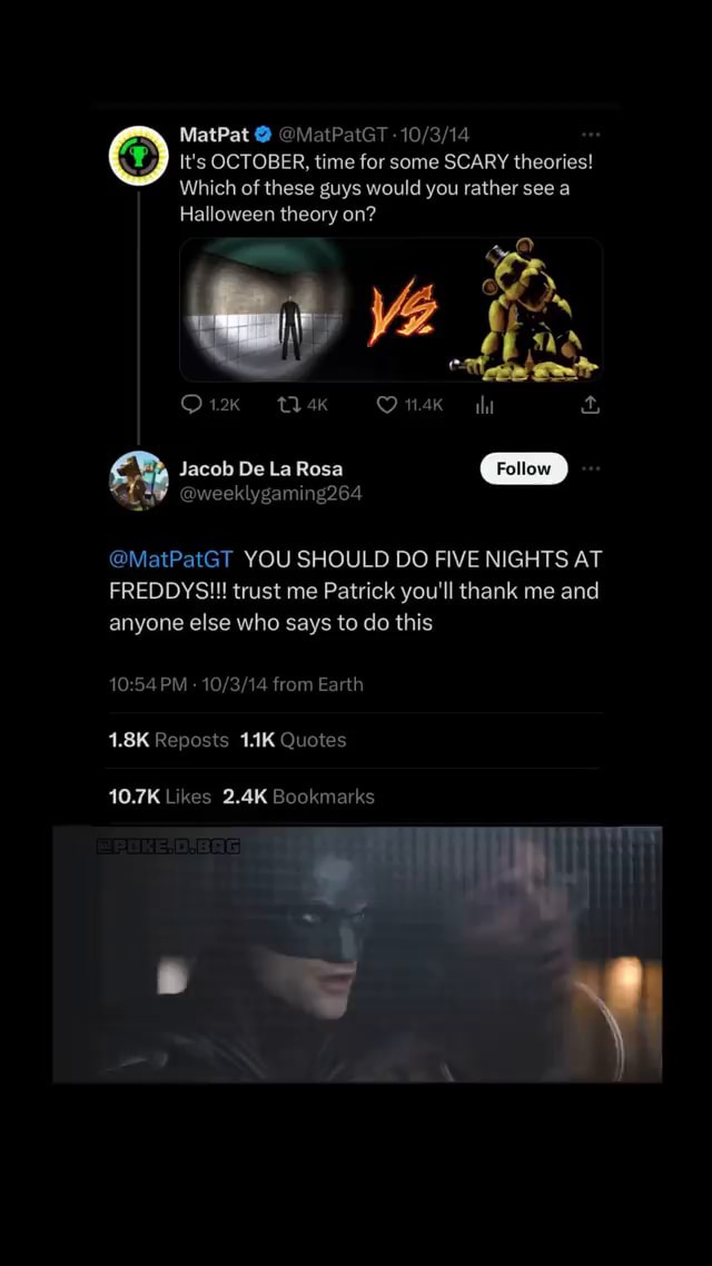 MatPat @ @MatPatGT 14 It's OCTOBER, time for some SCARY theories! Which ...