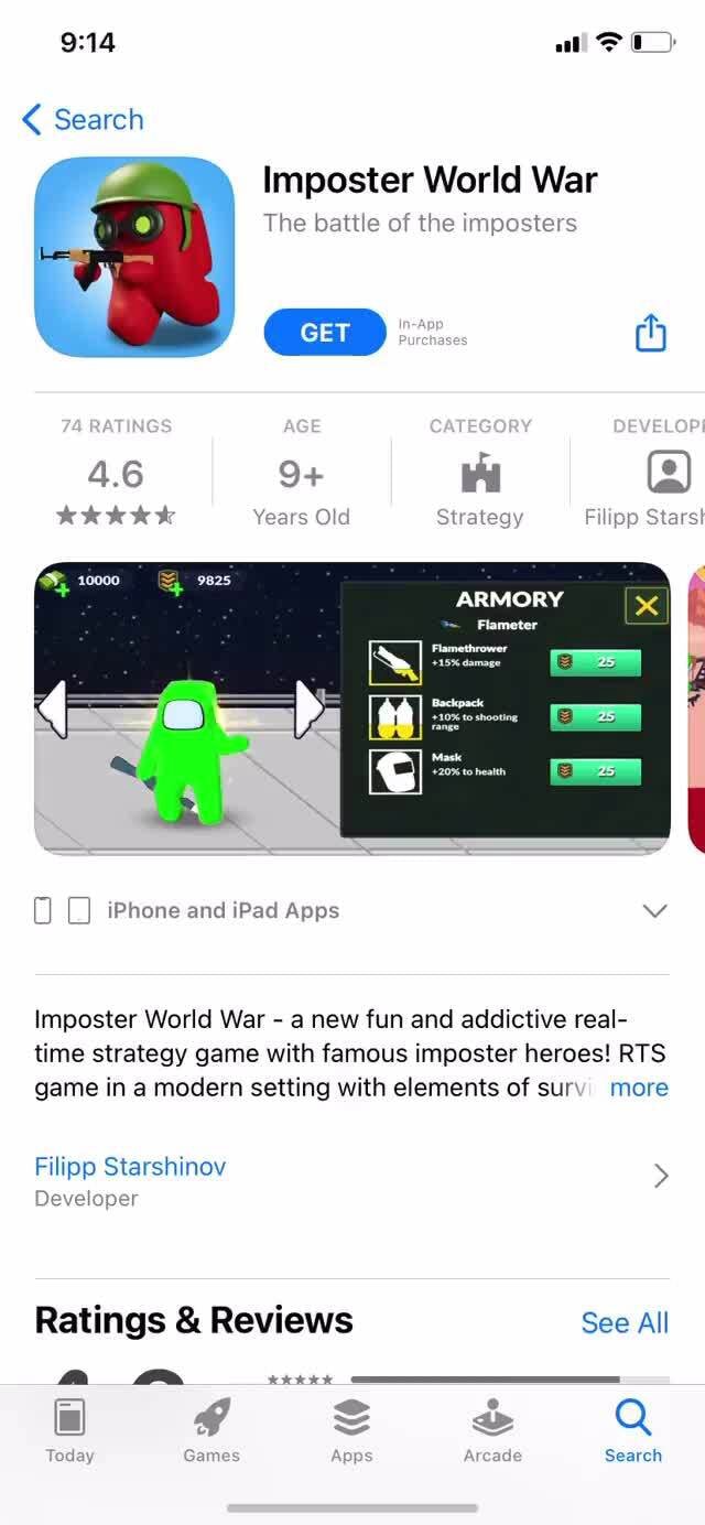 Al Search Imposter World War The battle of the imposters GET RATINGS ...