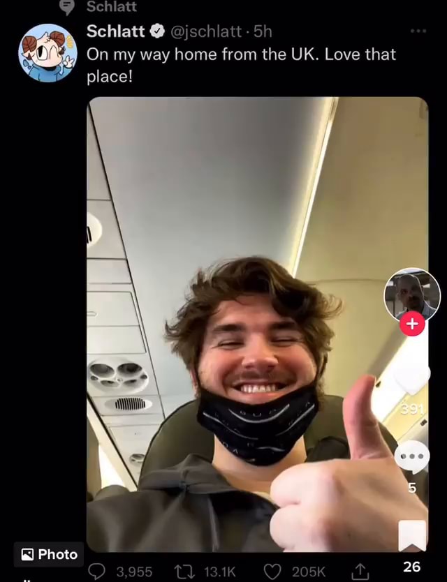 Schlatt Schlatt @jschlatt -Sh On my way home from the UK. Love that ...