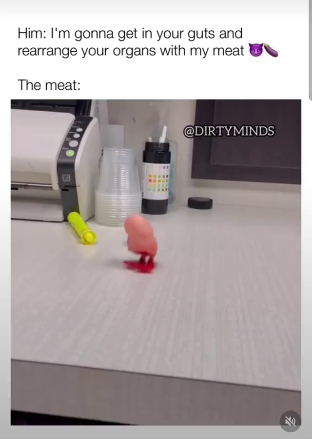 Him: I'm gonna get in your guts and rearrange your organs with my meat ...