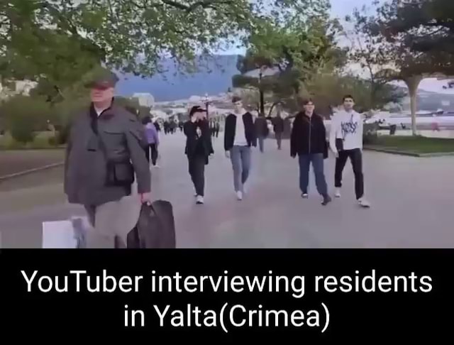 YouTuber interviewing residents in - iFunny