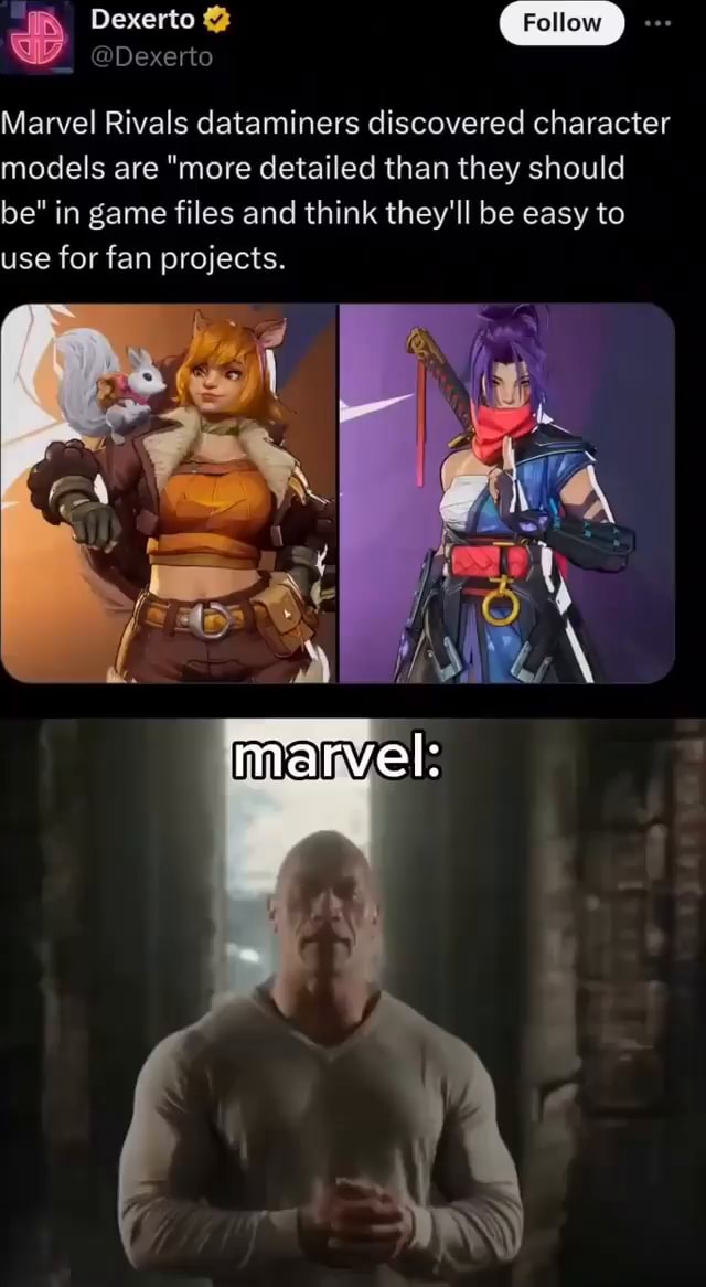 Dexerto Marvel Rivals dataminers discovered character models are "more ...