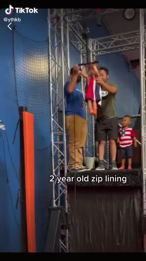 TikTok year old zip lining Alp) - iFunny