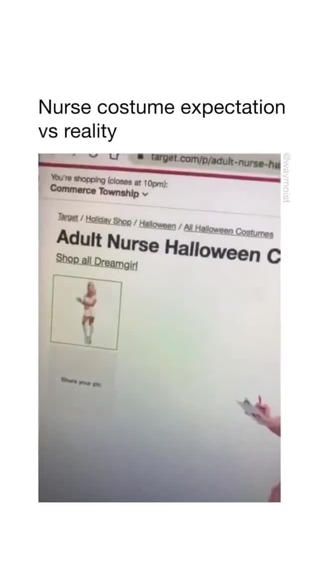 Nurse costume expectation vs reality Nurse Al Halloween Costumos ...