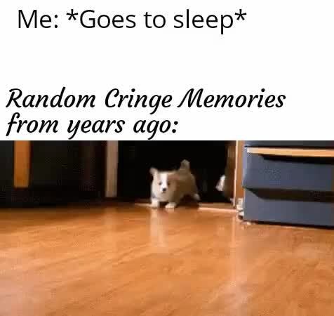 Me: *Goes to sleep* Random Cringe Memories from years ago: - iFunny