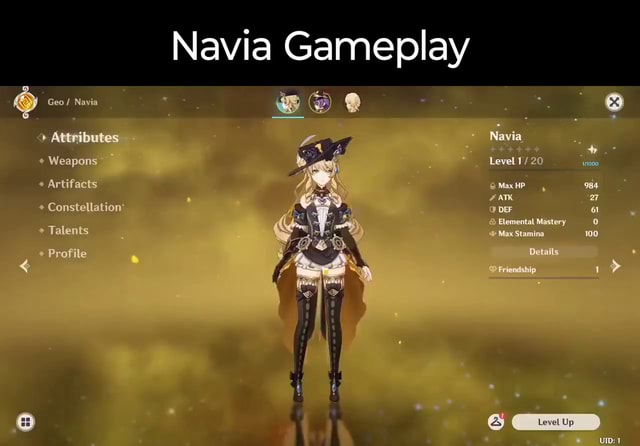 Geo? " Attributes Weapons + Artifacts * Constellation' Talents Profile ...