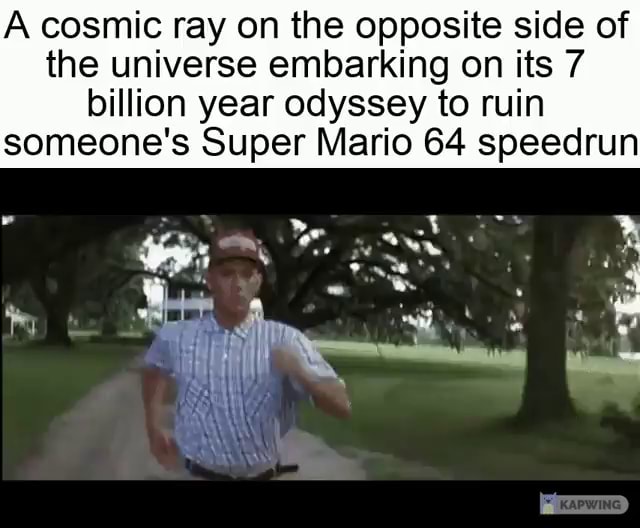 A cosmic ray on the opposite side of the universe embarking on its 7 ...