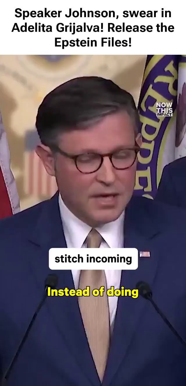 Speaker Johnson, swear in Adelita Grijalva! Release the Epstein Files ...