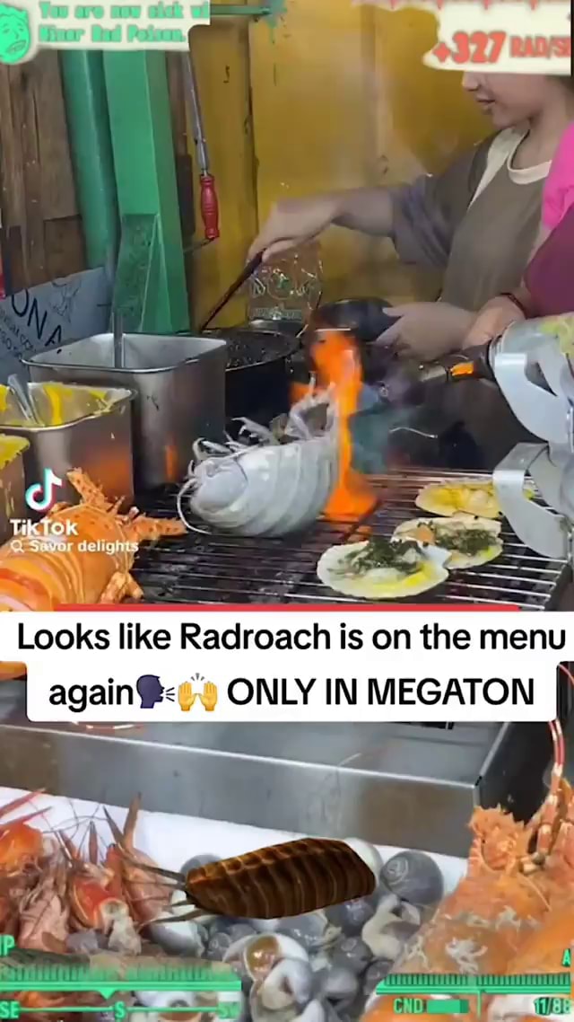 Cf Tike Looks like Radroach is on the menu ONLY IN MEGATON - iFunny