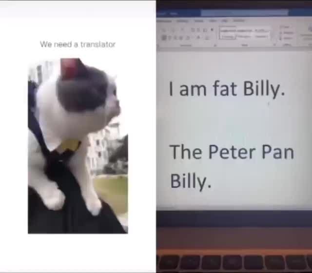 Am fat Billy. The Peter Pan Billy. - iFunny