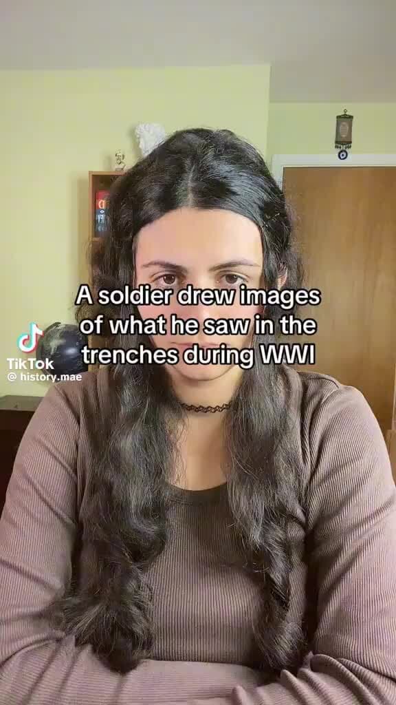A soldier drew images of what he saw in the Tiktok trenches during WWI ...