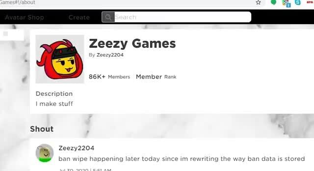 Zeezy Games By Zeezy2204 Description Members Member Rank I make stuff ...