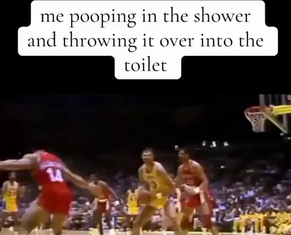 Me pooping in the shower poops and throw my it over into the toilet ...