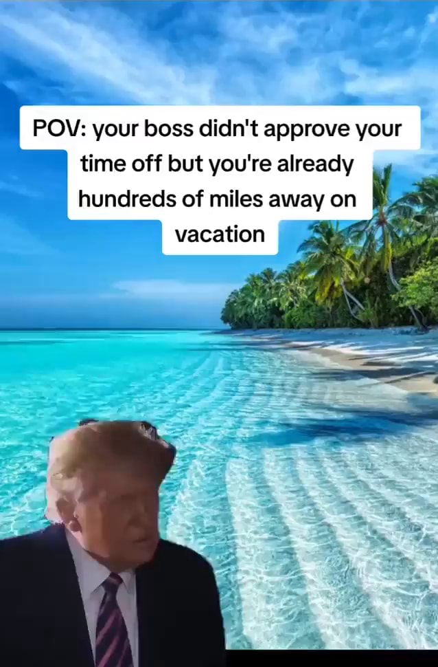 POV: your boss didn't approve your I time off but you're already ...