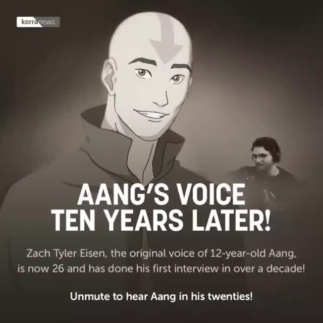 AANG'S VOICE TEN YEARS LATER! Zach Tyler Eisen, the original voice of ...