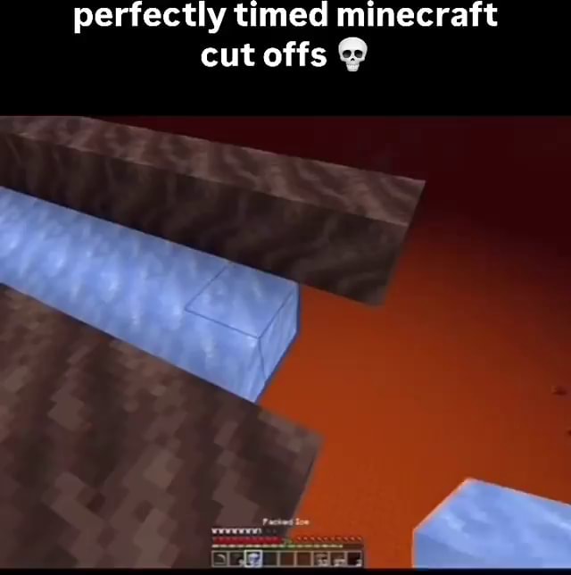 Perfectly timed minecraft cut offs - iFunny