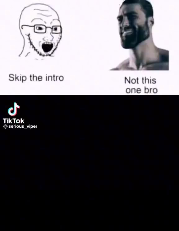 Skip the intro Not this one bro TikTok @serious_viper - iFunny