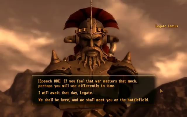 [Speech 100] If you feel that war matters that much, perhaps you will ...