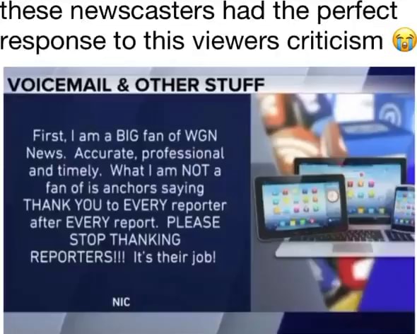 Ese newscasters had the perfect response to this viewers criticism ...