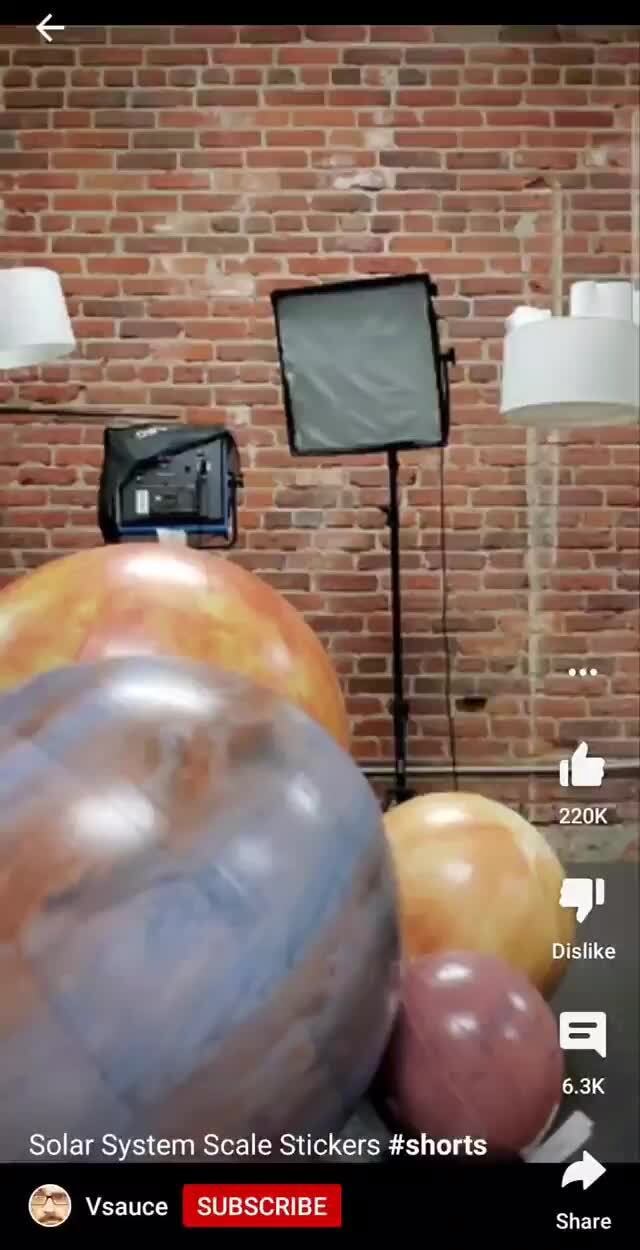 Solar System Scale Stickers #shorts 6.3K vsauce SUBSCRIBE Share - iFunny