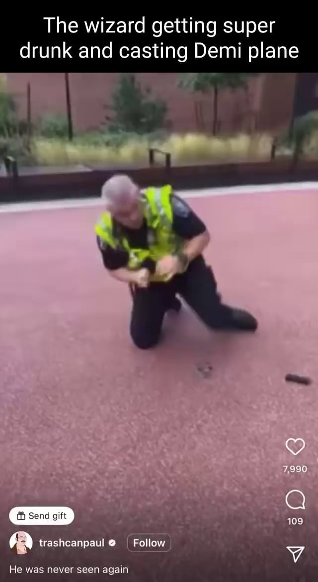 The wizard getting super drunk and casting Demi plane Send gift fa ...