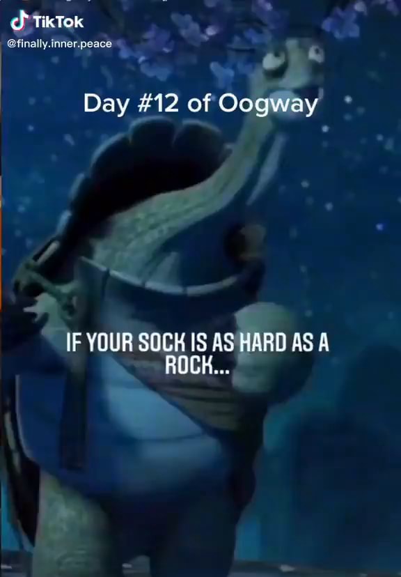 TikTok @finally.inner.peace Day #12 of Oogway IF YOUR SOCK IS AS HARD ...