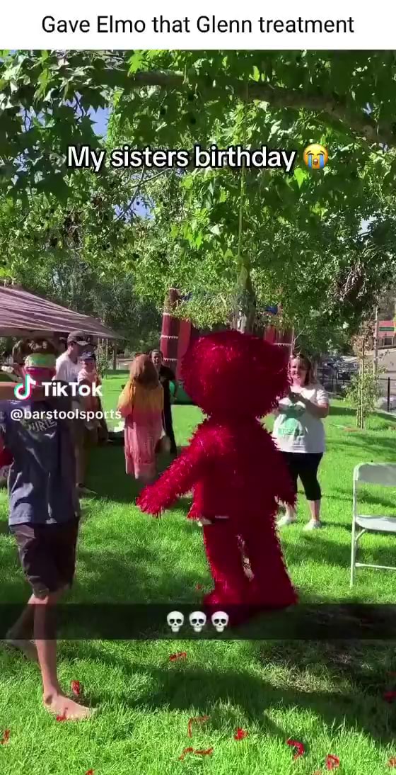 Gave Elmo that Glenn treatment My-Sisters birthday cf TikTok we - iFunny