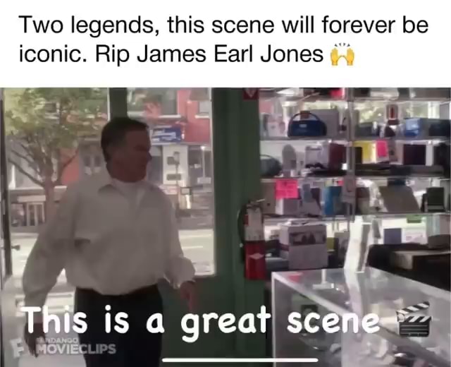 Two legends, this scene will forever be iconic. Rip James Earl Jones I ...