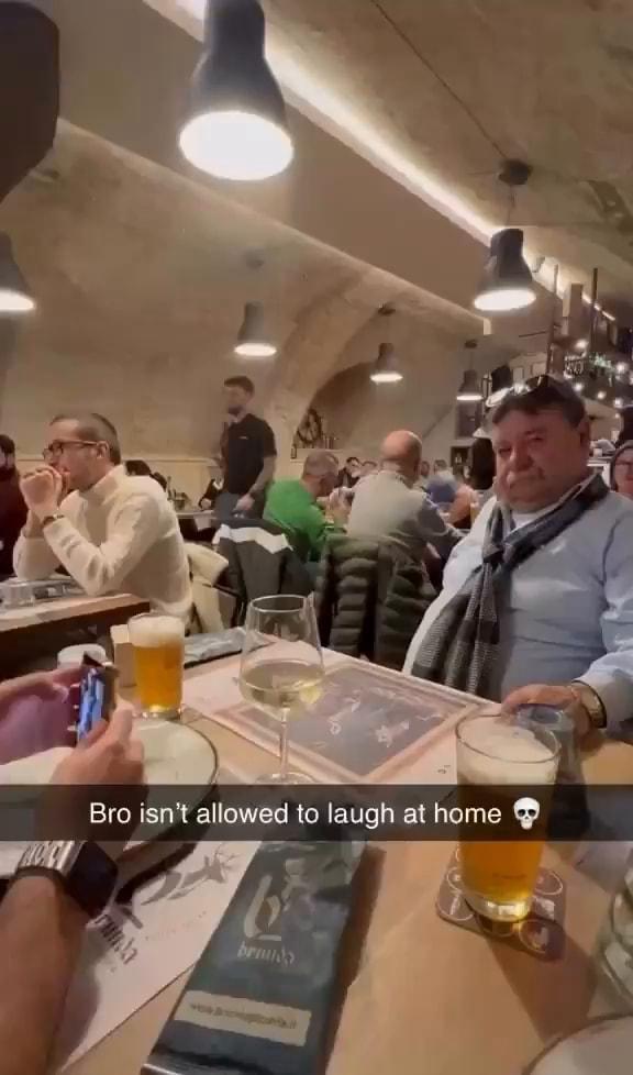 Bro isn't allowed to laugh at home @ - iFunny