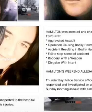 HAMILTON was arrested and cha TBPS with * Aggravated Assault ...