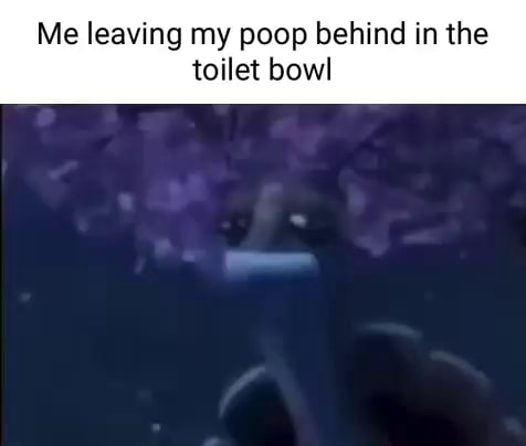 Me leaving my poop behind in the toilet bowl - iFunny