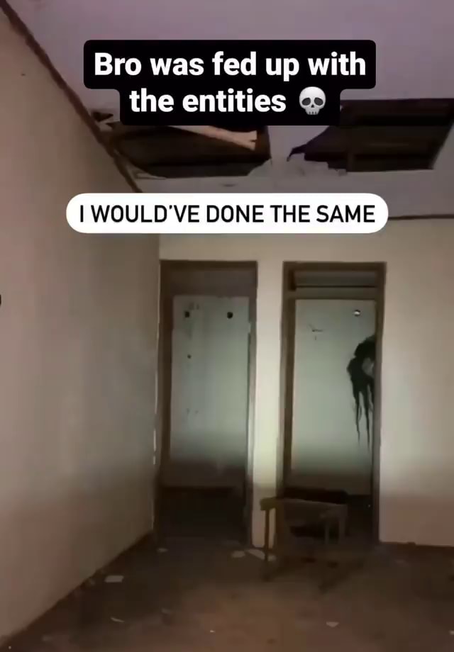 I Bro was fed up with the entities I WOULD'VE DONE THE SAME I I I - iFunny