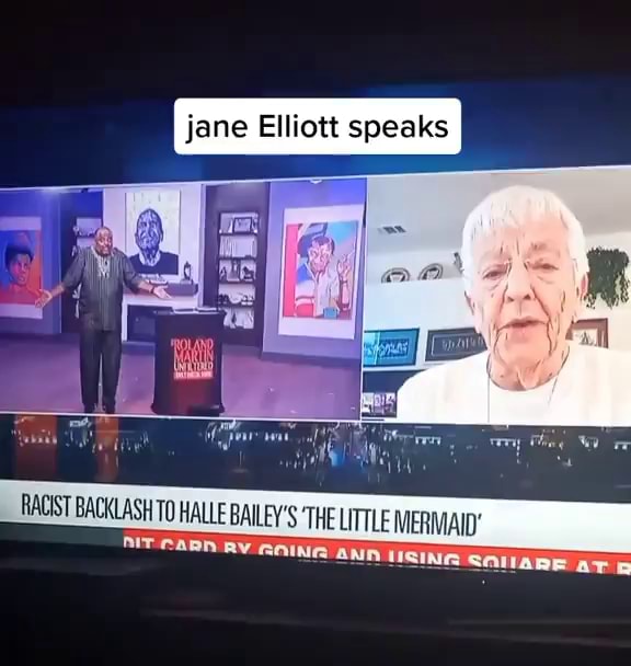 Jane Elliott speaks RACIST BACKLASH TO HALLE BAILEY'S THE LITTLE ...