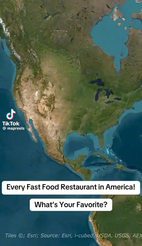 TikTok mapreels I Every Fast Food Restaurant in America! What's Your ...