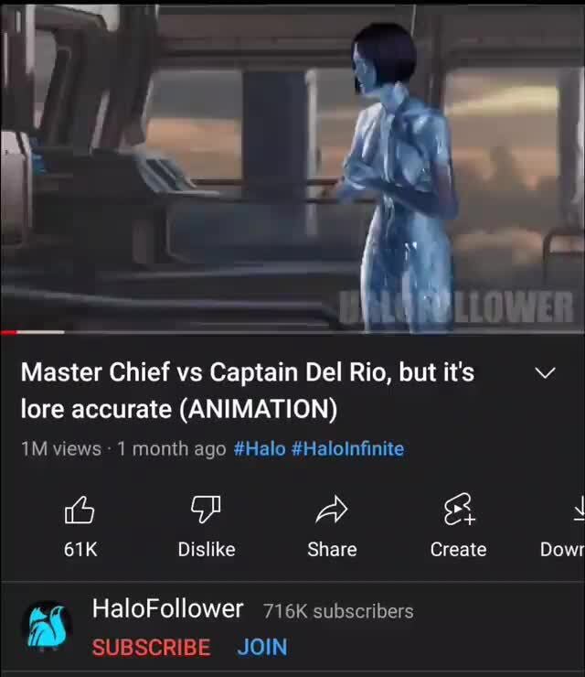 Master Chief vs Captain Del Rio, but it's lore accurate (ANIMATION ...