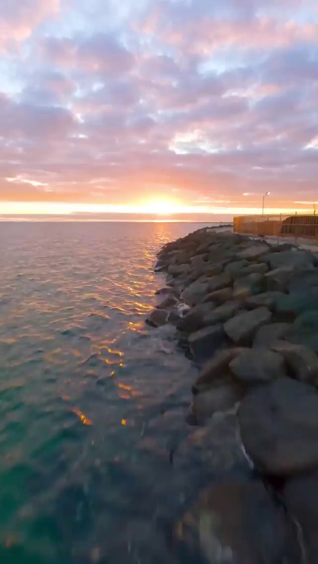 Sunset drone views. Brighton, Vic instagram.com/arbee.aerials/ - iFunny