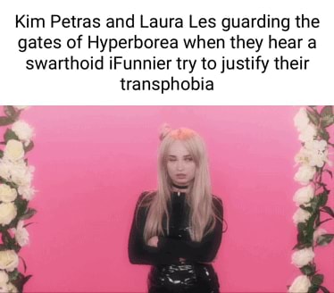 Kim Petras and Laura Les guarding the gates of Hyperborea when they ...
