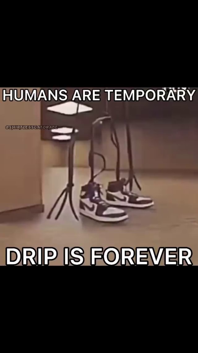 HUMANS ARE TEMPORARY le DRIP IS FOREVER - iFunny