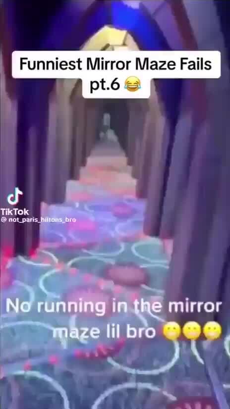 Funniest Mirror Maze Fails pt.6 running in the mirrer yaaze lil bre ...